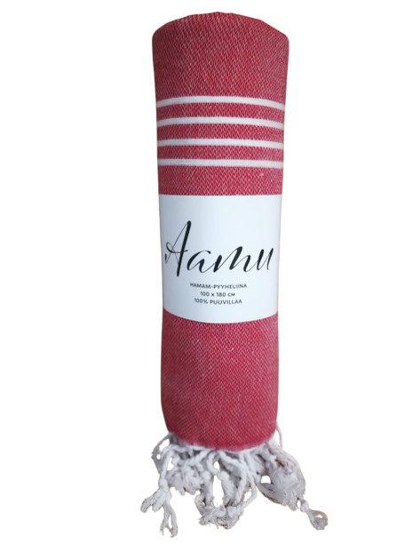 AAMU Hamam-kylpypyyhe punainen – Tuisa Oy