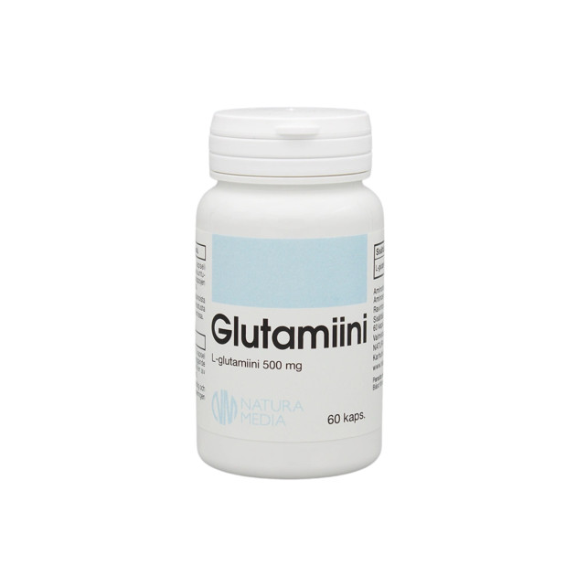 Glutamiini (L-glutamiini aminohappo) 500 mg (60 kapselia) – Tuisa Oy