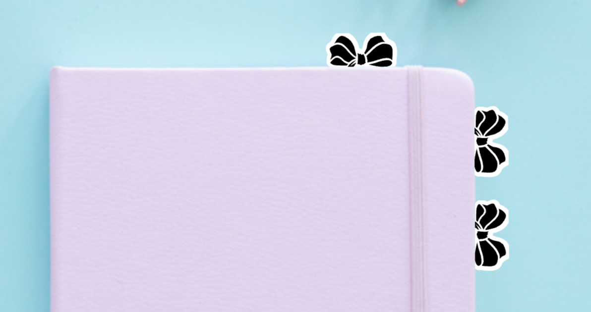 Rusetinmuotoinen sivumerkki - Musta - Kalkkimaalikauppa.fi