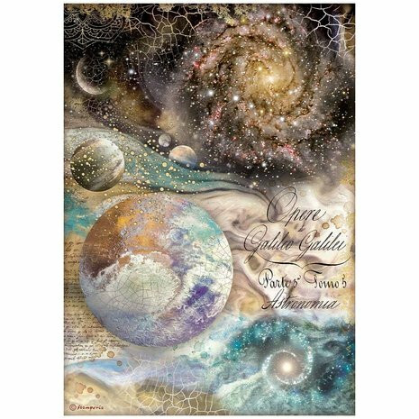 Decoupage-paperi - Stamperia Rice Paper Cosmos Infinity Galileo Galilei ...