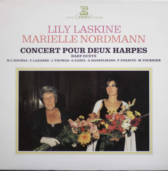 Lily Laskine / Marielle Nordmann: Concert Pour Deux Harpes LP (Käyt ...