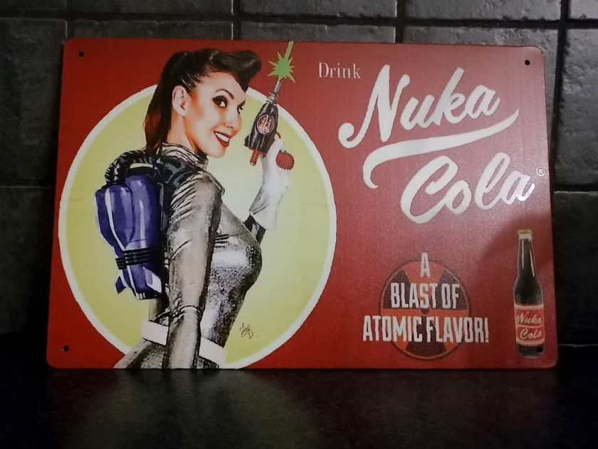 Nuka Cola - A blast of atomic flavor! tin sign – Horror-Shop verkkokauppa