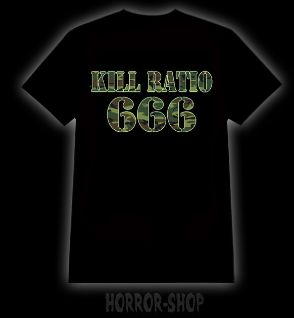 Kill Ratio 666 - T-shirt - Horror-Shop verkkokauppa