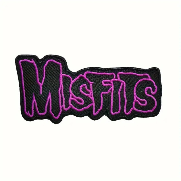 MISFITS logo purple Patch Black border - Horror-Shop verkkokauppa