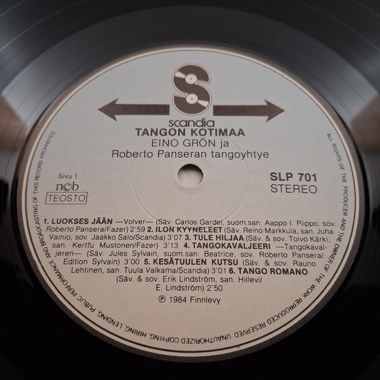LP-Record, Eino Grön, Tangon kotimaa – VIGEA