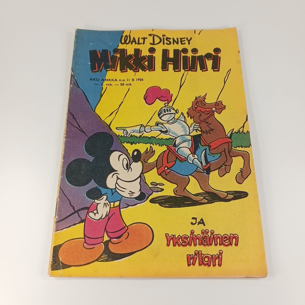 Sarjakuva, Mikki Hiiri ja yksinäinen ritari, nro 11 B 1956 – VIGEA