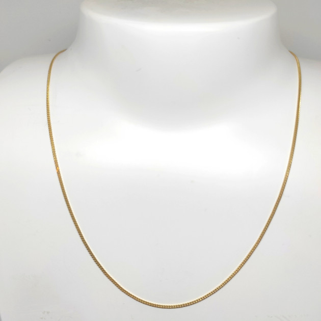 Kultainen 1mm panssariketju 50cm, 14K - Kelloliike Pehkonen