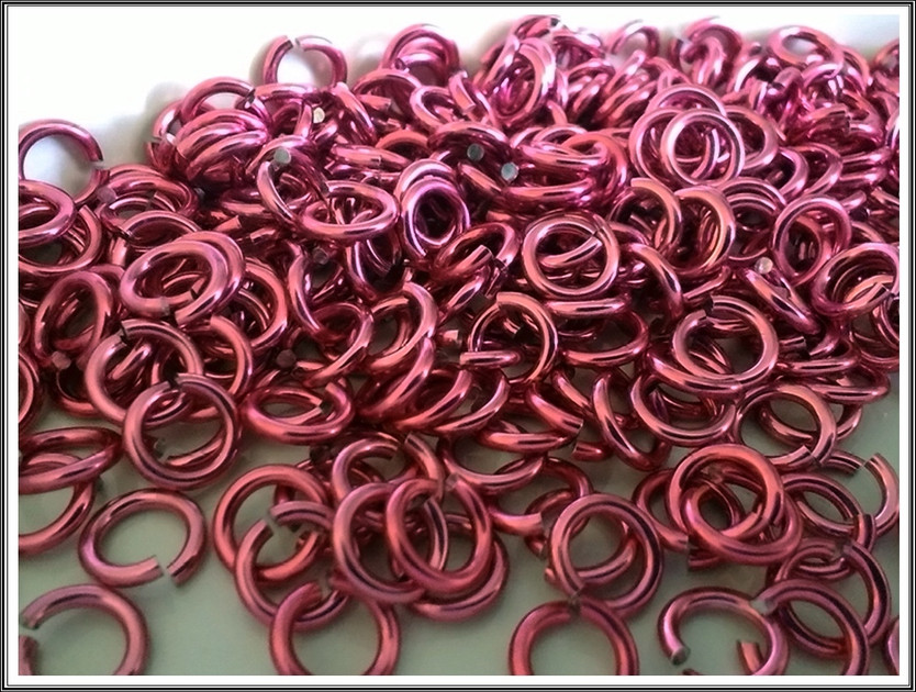 Rengas Ø 5.7 mm, lanka 1.6 mm, 50 kpl, rose - Gemelli korutarvikkeet