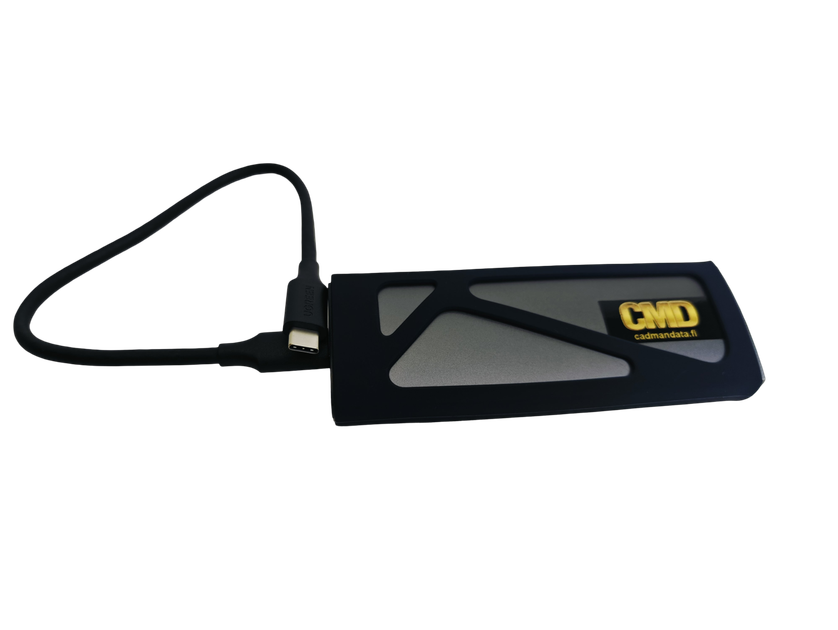 CMD 256Gt Ulkoinen SSD - USB-C 3.2 ja USB-A - Cadmandata Oy