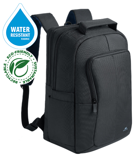 Rivacase 8425 14" reppu - musta - vedenkestävä - luontoystävällinen ...