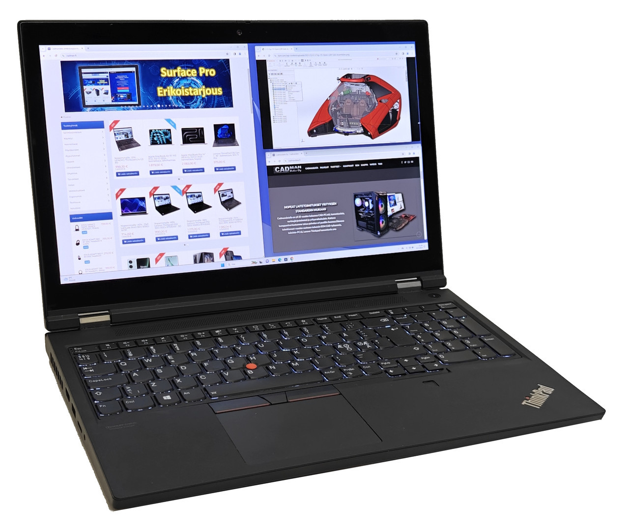 Nopeimmalle - Thinkpad P15 I7-10850H 4K/UHD 32Gt RTX 3000 1024Gt W11Pro ...