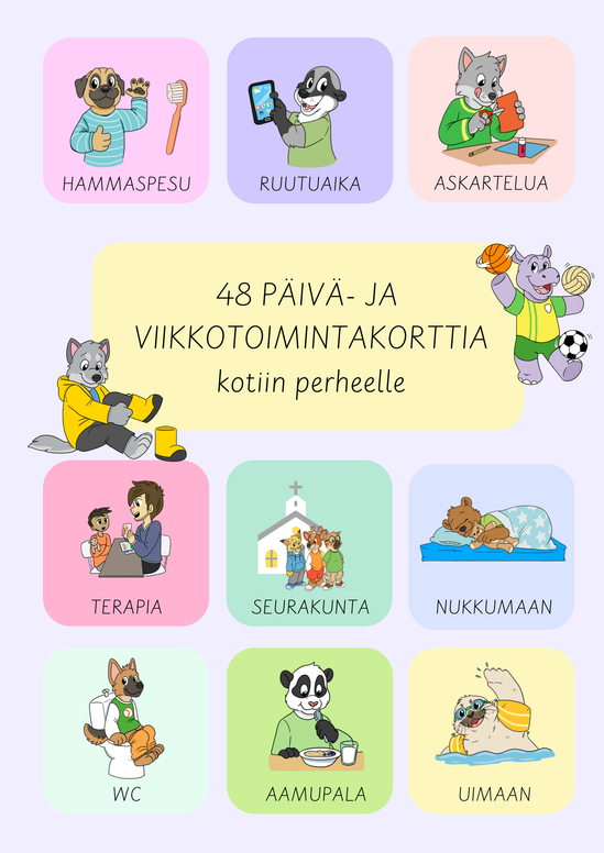 Toiminnanohjauskortit ja lempeä kuvatuki arkeen | Taikanorppa