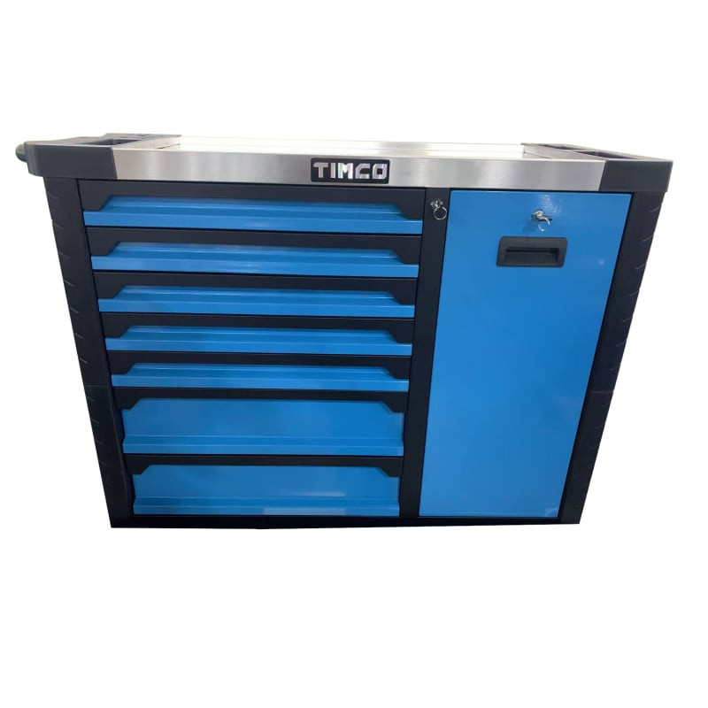 Timco 7+1ltk 275-osainen työkaluvaunu työkaluilla ja kaapilla ...