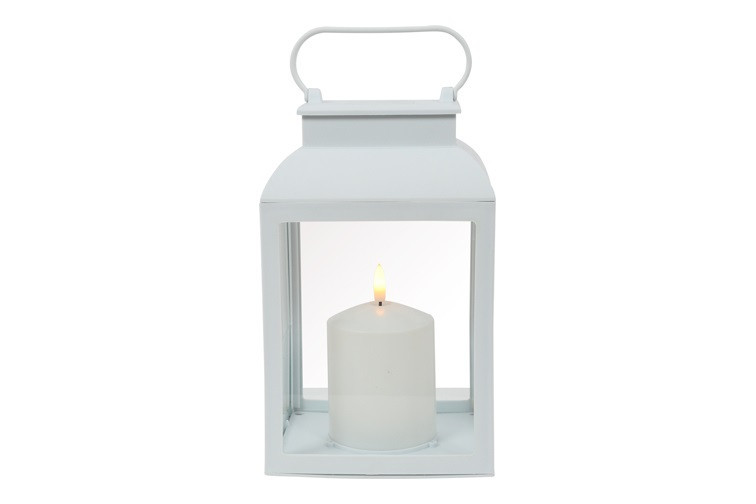 Tiber LED-lyhty S, valkoinen 25 cm (ajastin) – Sisustetaan