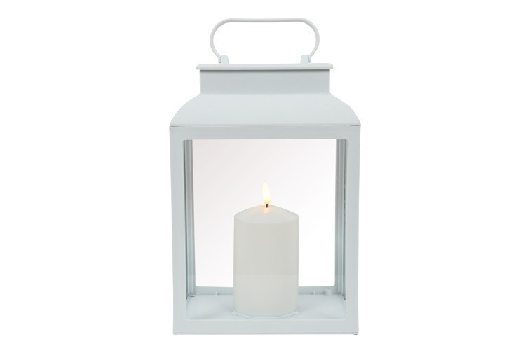 Tiber LED-lyhty L, valkoinen 30 cm (ajastin) – Sisustetaan