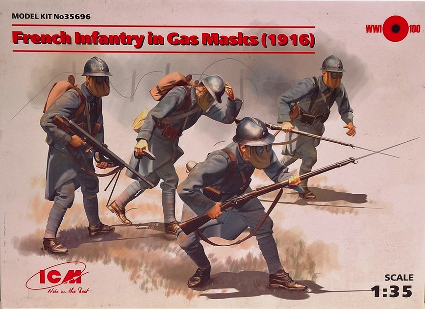 French Infantry in Gas Masks (1916), pienoismalli, rakennussarja - Mallisto