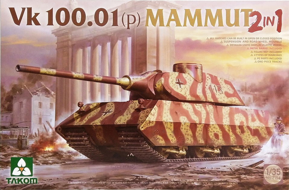 Vk100.01 (p) Mammut 2in1, pienoismalli, rakennussarja - Mallisto