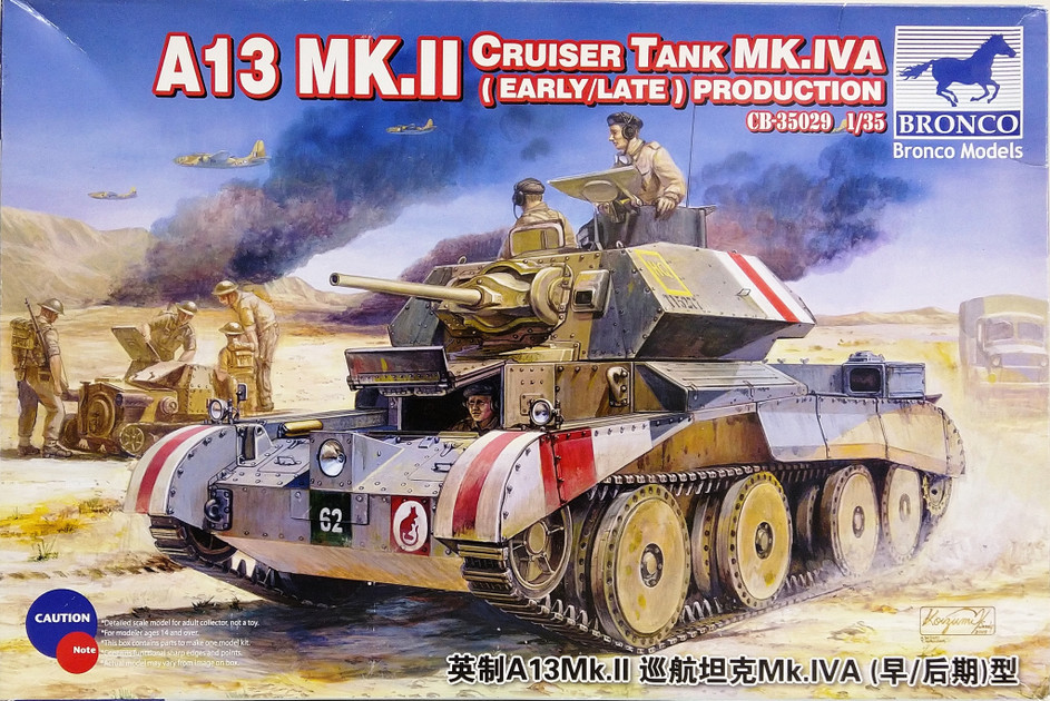 A13 Mk.II Cruiser Tank Mk.IVA (early/late) Production, pienoismalli ...