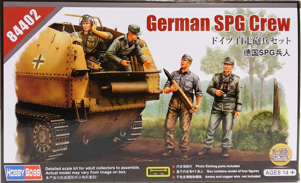 German SPG Crew, pienoismalli, rakennussarja, figuurisetti - Mallisto