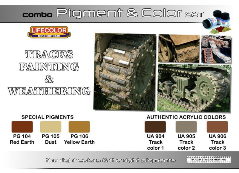 Tracks Painting & Weathering Pigment & Color Combo Set