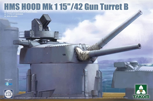 HMS Hood Mk.1 15”/42 Gun Turret B 1/72
