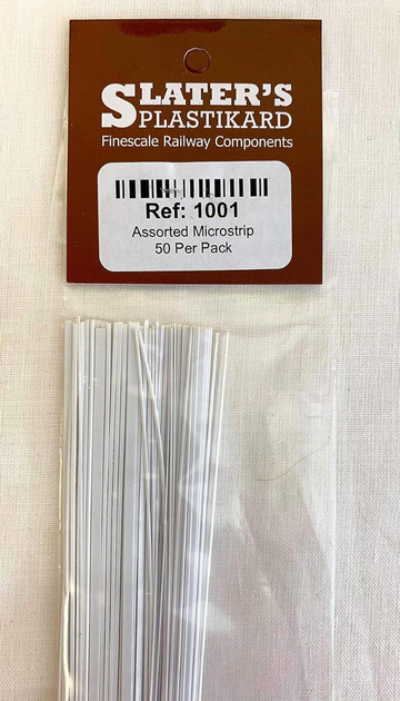Assorted Microstrip (Thin Strips of Plasticard) 50 per Pack