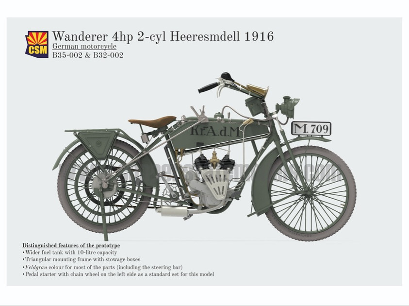Wanderer 4PS 1916 Motorcycle 1/35