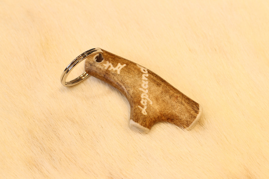Two-edged Reindeer Horn Key Ring - Verkkokauppa