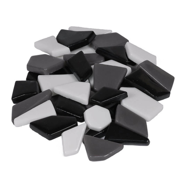 Fantasy Glass Epäsäännölliset Grey Mix 200 G Mosaiikkimyymälä