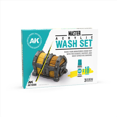 MASTER ACRYLIC WASH SET – FULL RANGE (18 COLORS) – Manse Models