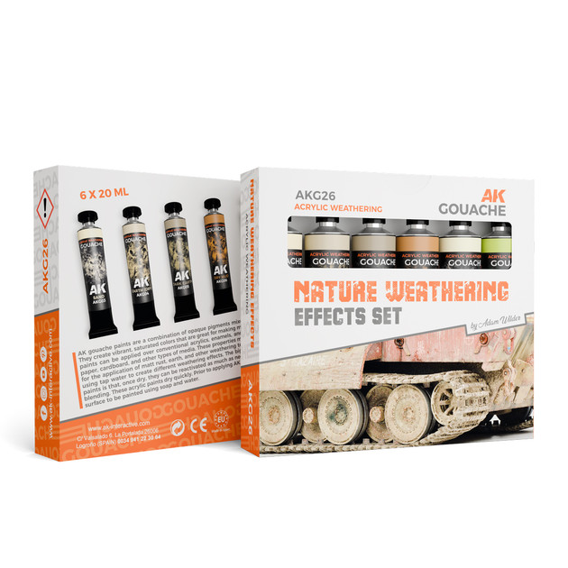 WEATHERING EFFECTS SET – AK GOUACHES – Manse Models