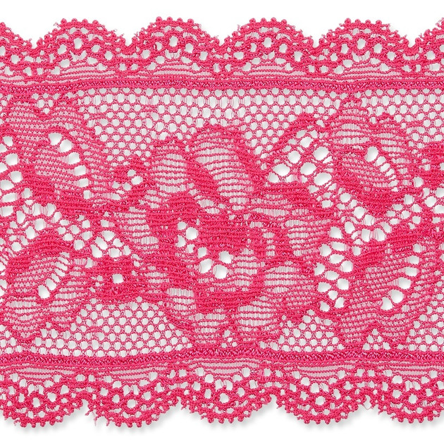 Pinkki joustava pitsi, 58 mm - Verkkokauppa