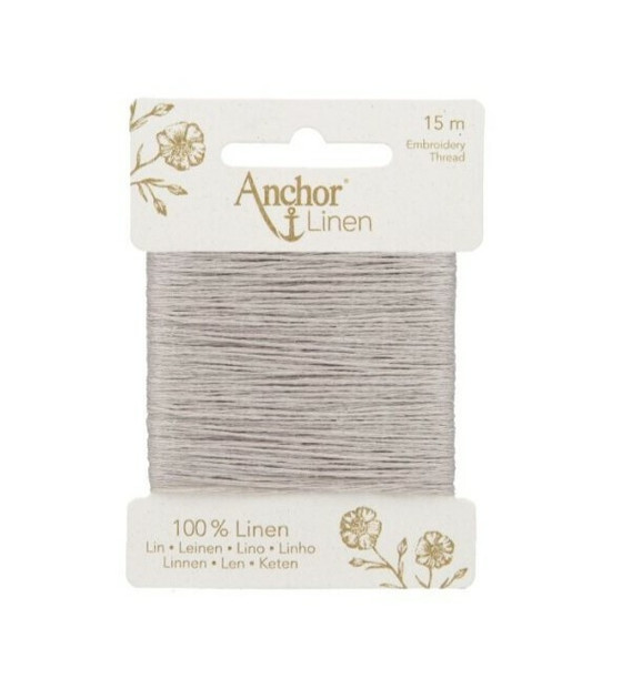 Anchor Linen kirjontalanka, väri 06 vaaleanharmaa - Verkkokauppa