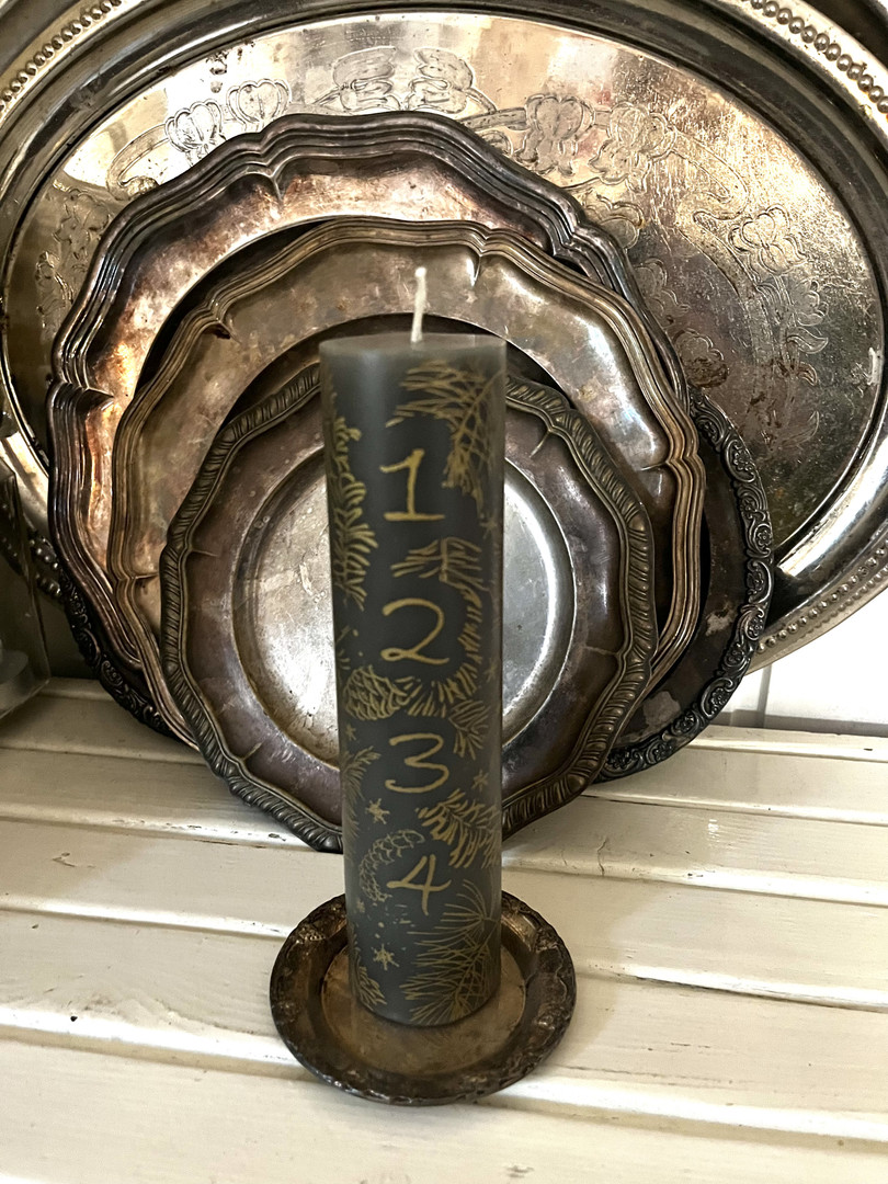 Kauniin vihreä adventtikynttilä, pöytäkynttilä by Chic Antique ...