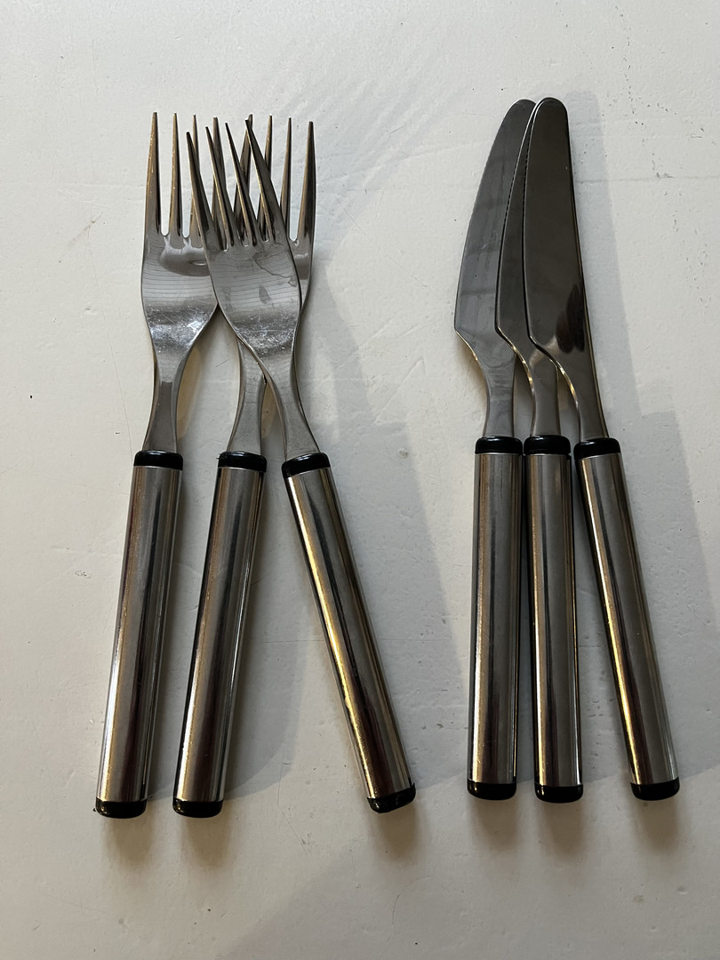 Hackman Elegia-sarjan haarukka ja veitsi - Patinaputiikki