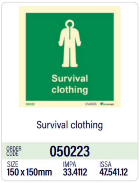 Immersion suit - Evacuation and first aid - Imo signs - Imomerkit.fi ...