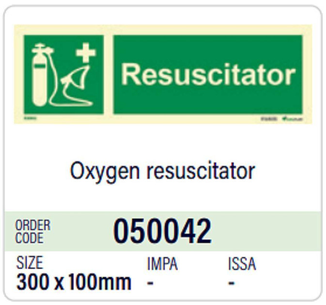 Oxygen resuscitator - Safety signs - Imo signs - Imomerkit.fi - IMOMERKIT