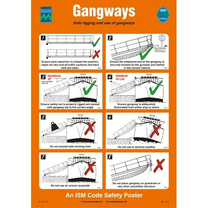 Gangways - Safety awareness and training posters - Imo signs ...