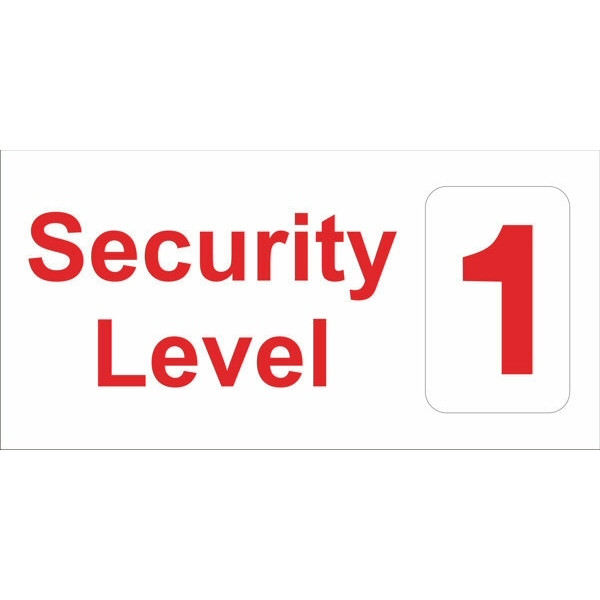 Security Level 1 2 3 - ISPS signs - Imo signs - Imomerkit.fi - IMOMERKIT