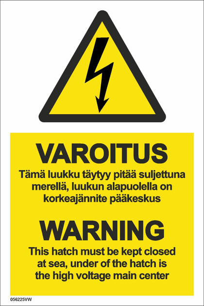 This hatch must be kept closed at sea - Hazard signs - Imo signs ...