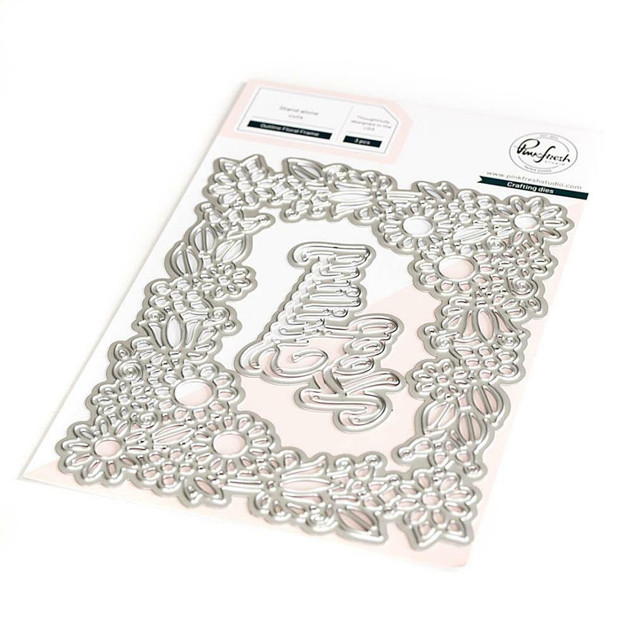 Pinkfresh Studio stanssi Outline Floral Frame - Käsitellen
