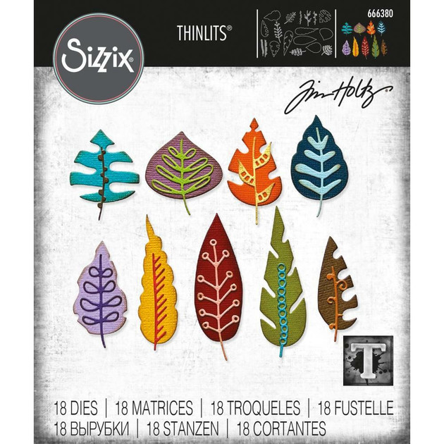 Sizzix Thinlits stanssi Artsy Leaves - Käsitellen