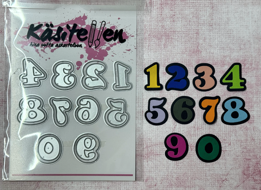 Käsitellen stanssi Numerot - Käsitellen