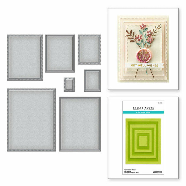 Spellbinders stanssi Scored and Pierced Rectangles - Käsitellen