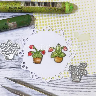 Gummiapan stanssi Berry Plants - Käsitellen