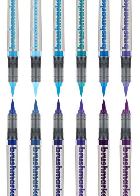 Karin BrushmarkerPRO -kynät, 12 kpl, Sky - Käsitellen