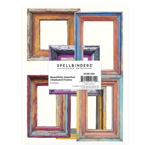 Spellbinders Beautifully Imperfect Chipboard Frames -kehykset - Käsitellen