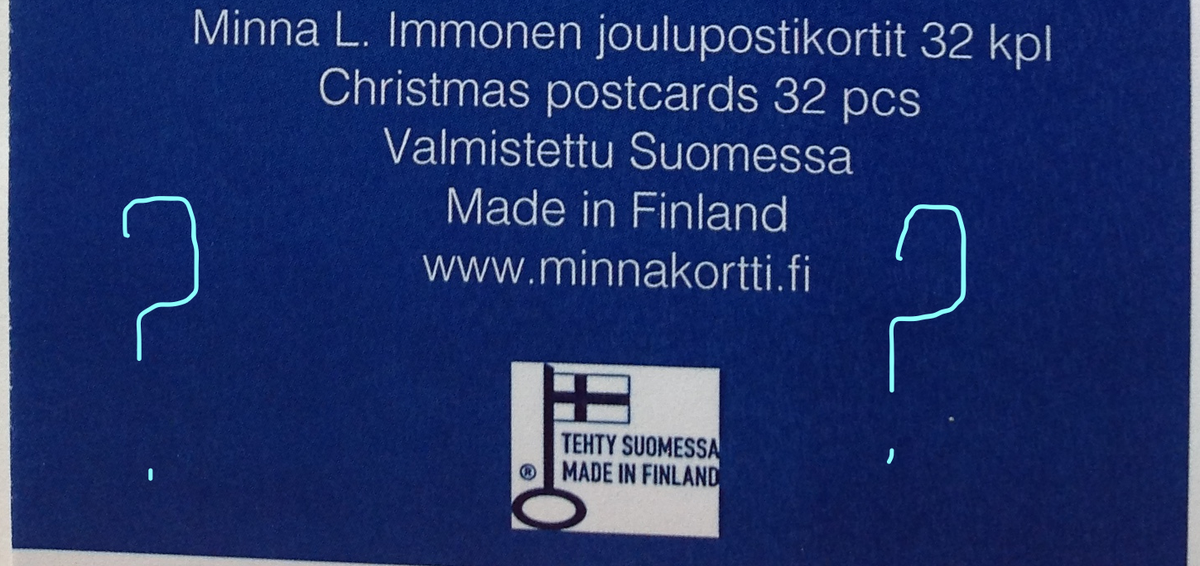Mysteerilajitelma Minna Immosen joulukortteja - Reetan Ruutu