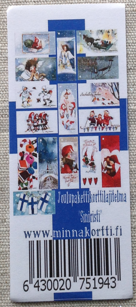Siniristi, suomalaisia pakettikortteja - Reetan Ruutu