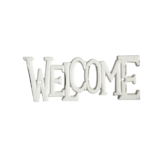 Welcome-kyltti, antiikin kermanvalkoinen 23cm - RIA Sisustus & Lahja ...
